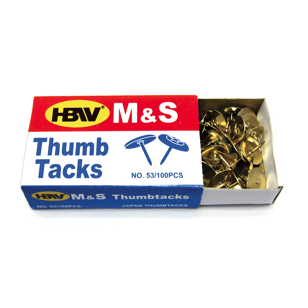 HBW M&S Metal Thumbtacks No. 53/100 pcs | Shopee Philippines