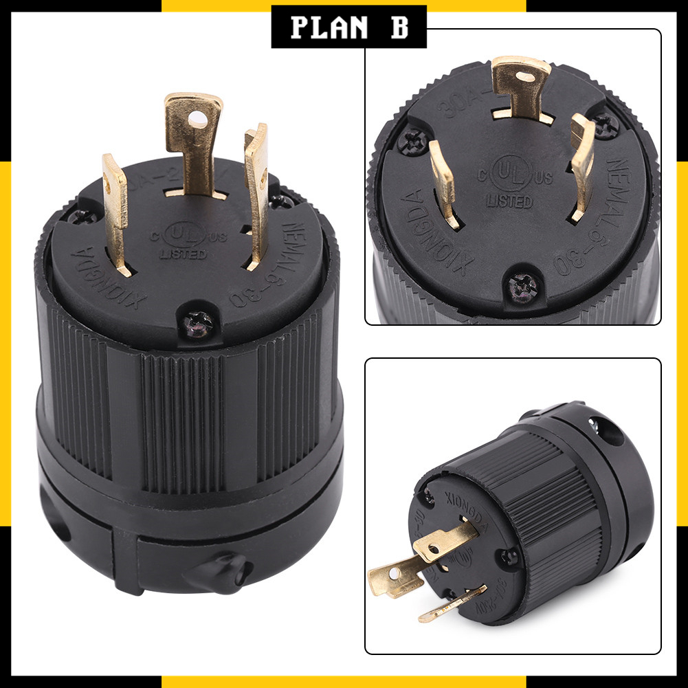 3 Wire Twist Lock Generator Electrical Connectors Plug Nema L6 30p 30a