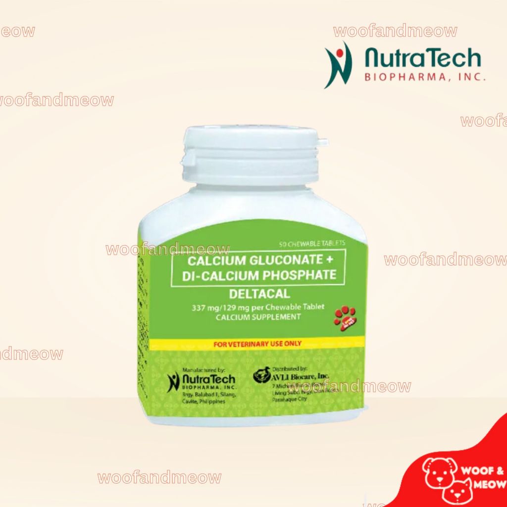 Deltacal 50's Chewable Calcium Supplement for Dogs and Cats | Shopee ...