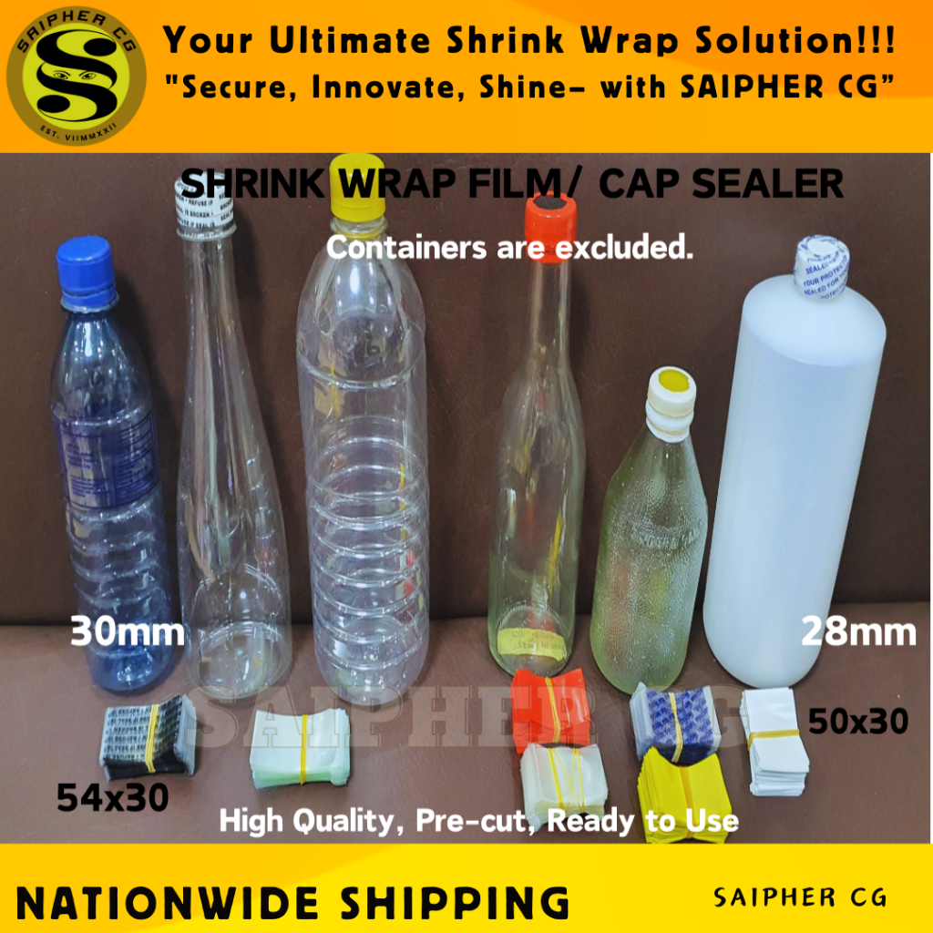 Shrink Wrap Plastic Packaging for Bottle Container Cap Sealer Tape ...