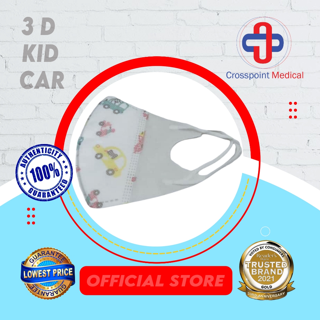 Crosspoint Kids 3D Face Mask 10pcs/pack (CARS) | Shopee Philippines