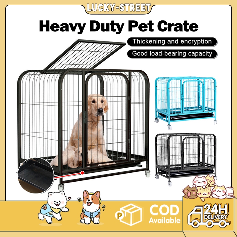Square Tube Dog Cages Pet Crates for Easy Installation Large Space with ...
