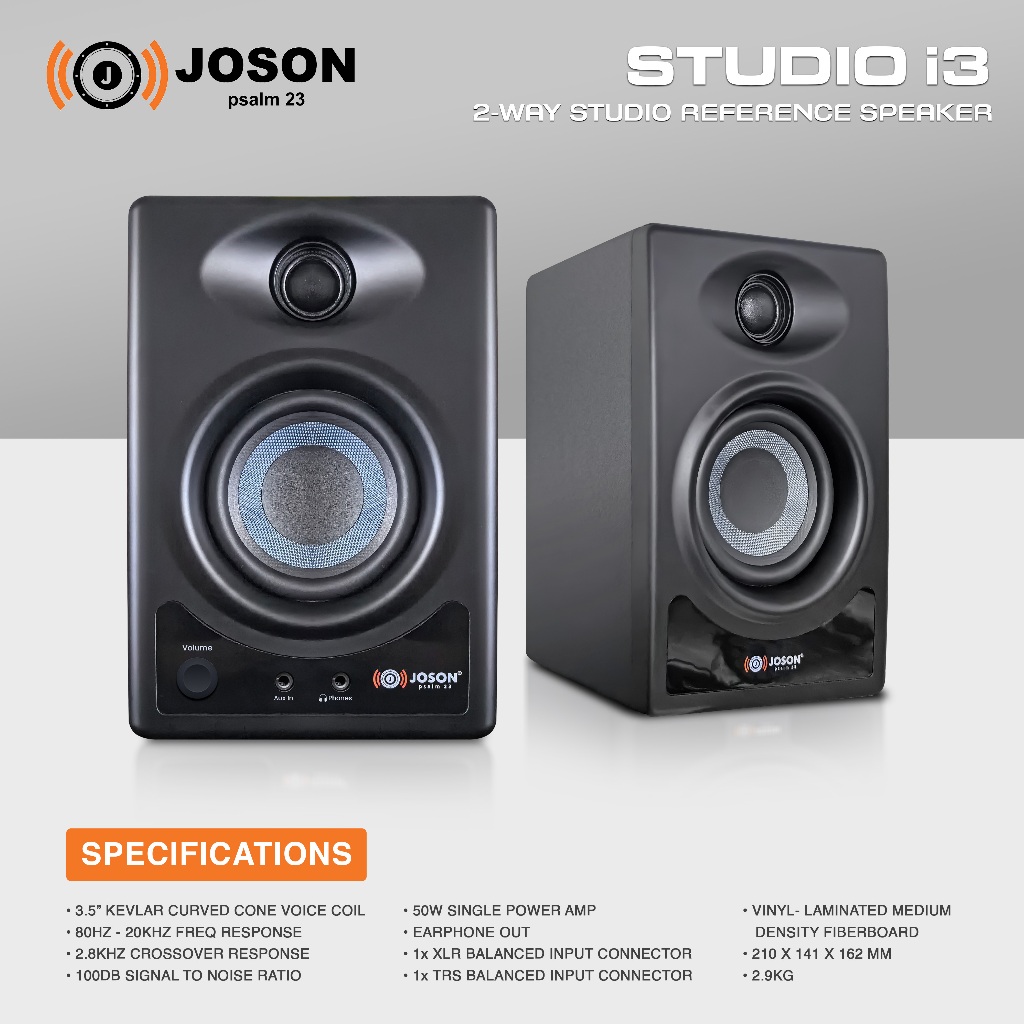 Joson STUDIO i3 2-way Studio Reference Speaker | Shopee Philippines