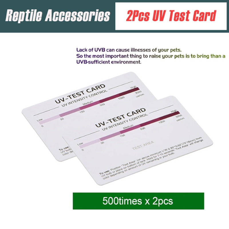 2Pcs UV Light Test Card Reusable Reptile UV Tester Heating Lamp ...