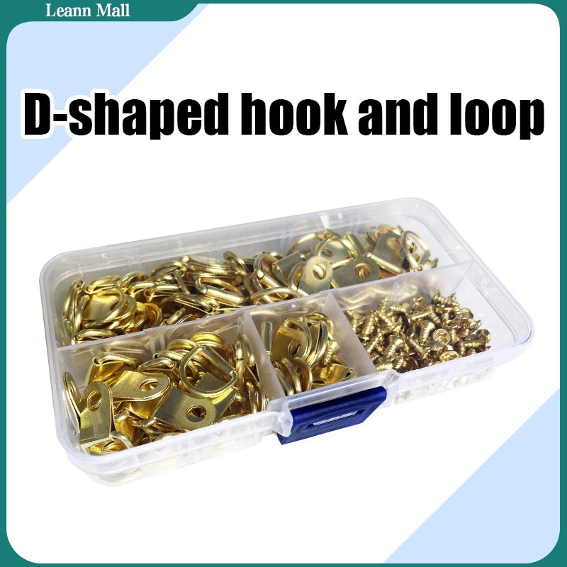 100pcs D Type Hook Hanging Ring For Photo Frame Hook Hanger | Shopee ...