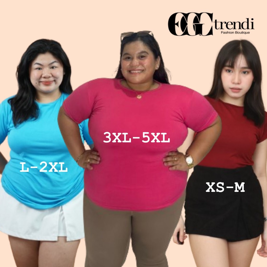 ANGEL DOUBLE LINING TOP | XS-5XL | COTTON SPANDEX | EGCTRENDI | Shopee ...