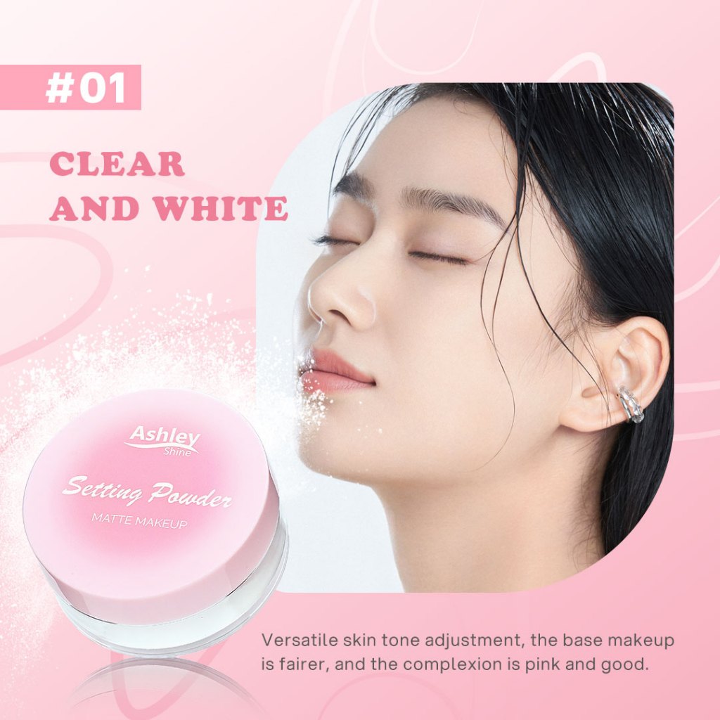 Ashley Shine Loose Powder Oil Control Matte Waterproof Face Powder Make ...