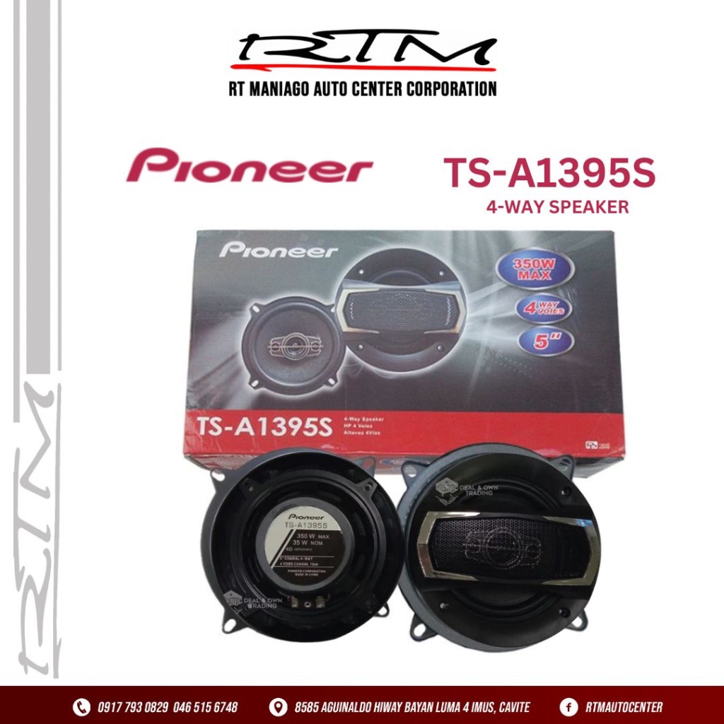 Pioneer TS-A1395S 4-Way Speaker 350W | Shopee Philippines