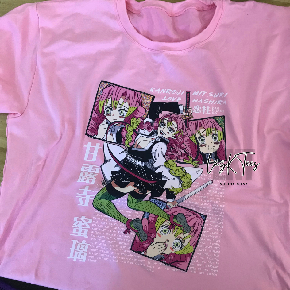 LAZKTEES Anime Shirt Demon Slayer Mitsuri Kanroji Cute Tshirt for Men ...