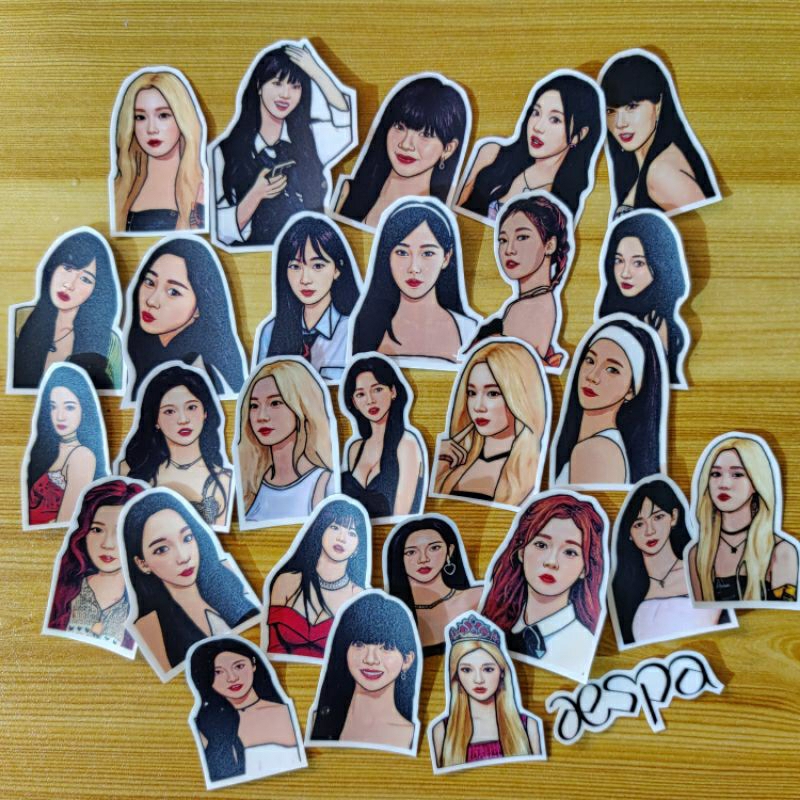 AESPA Cartoonized Stickers | Vinyl Waterproof | Shopee Philippines