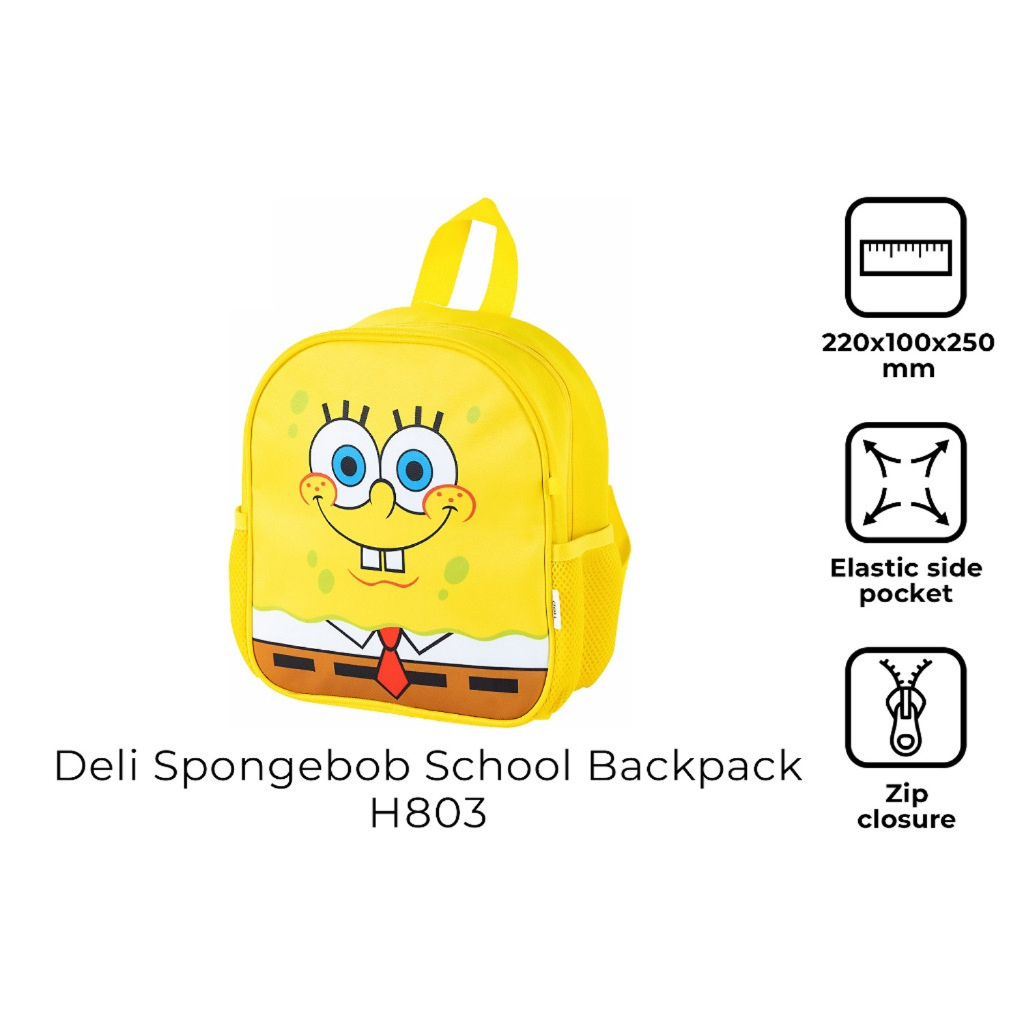 Deli Spongebob School Backpack H803 | Shopee Philippines