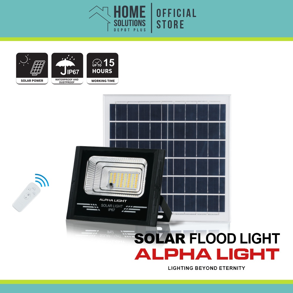 ALPHA LIGHT SOLAR LED FLOOD LIGHT #200W (0427D200-02/01) | Shopee ...