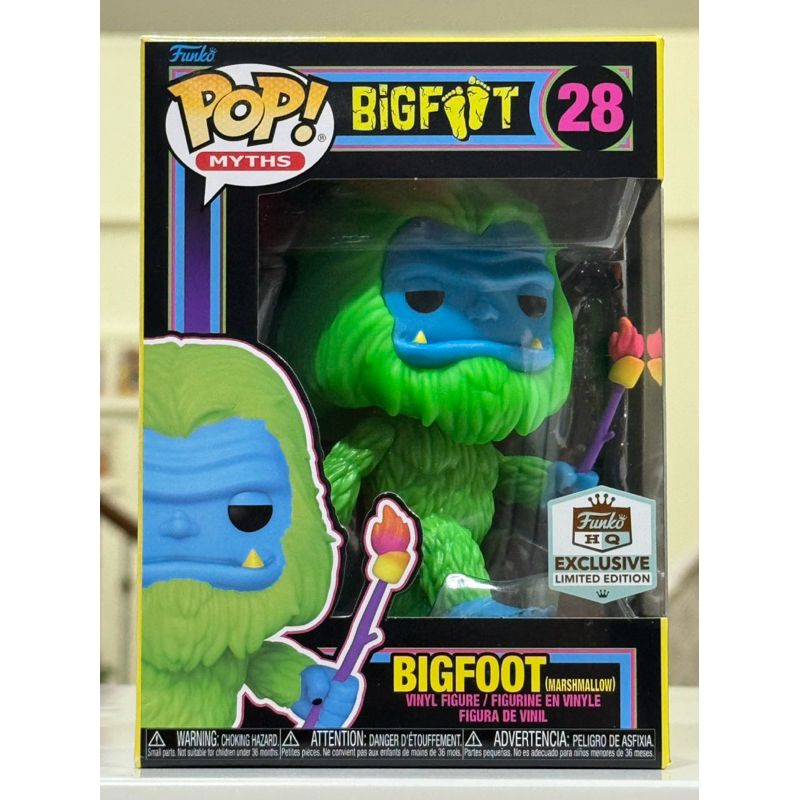 Funko Pop Myths - Bigfoot Blacklight Funko HQ Exclusive | Shopee ...