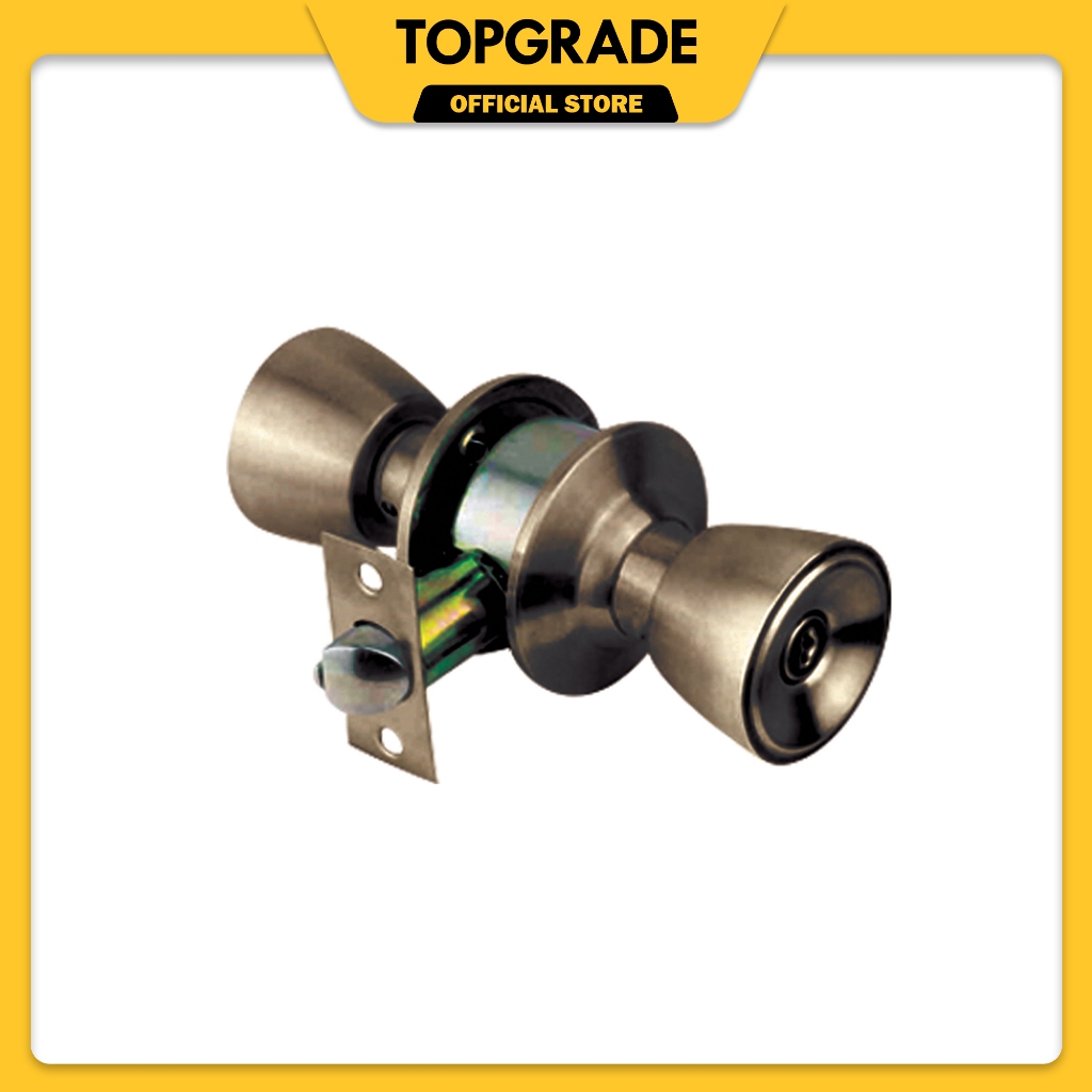 TOPGRADE TLCK101-AB Cylindrical Lockset Antique Brass | Shopee Philippines