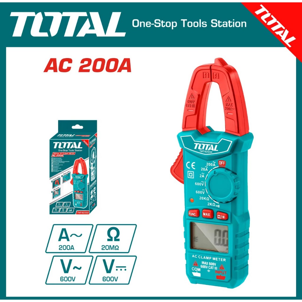 Total TMT42002 Original Digital MDigital AC Clamp Meter CAT.lll ...