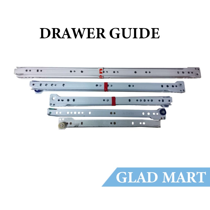 Senic Drawer Guide Full Extension Drawer Slide 1Pair Heavy Duty Steel ...