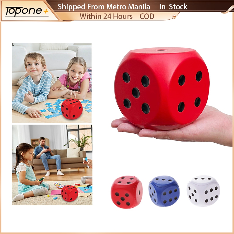 6cm Soft Big Sponge Dice Elastic Dice Toys Game Playing Dice Anti ...