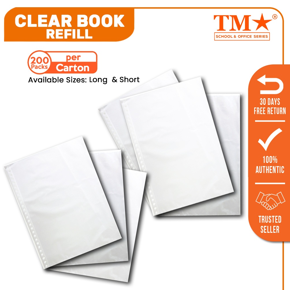 TM 200 packs Clear Book Refill 10's (CBR) | Shopee Philippines