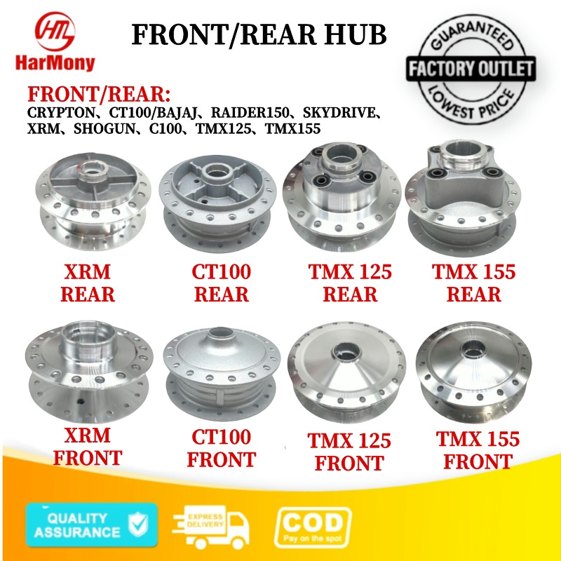 MOTORCYCLE REAR/FRONT WHEEL HUB XRM/TMX125/TMX155/CT100/CRYPTON/TMX125 ...