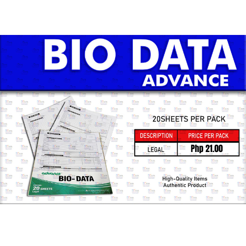 Advance- BIODATA long (20 sheets) | Shopee Philippines