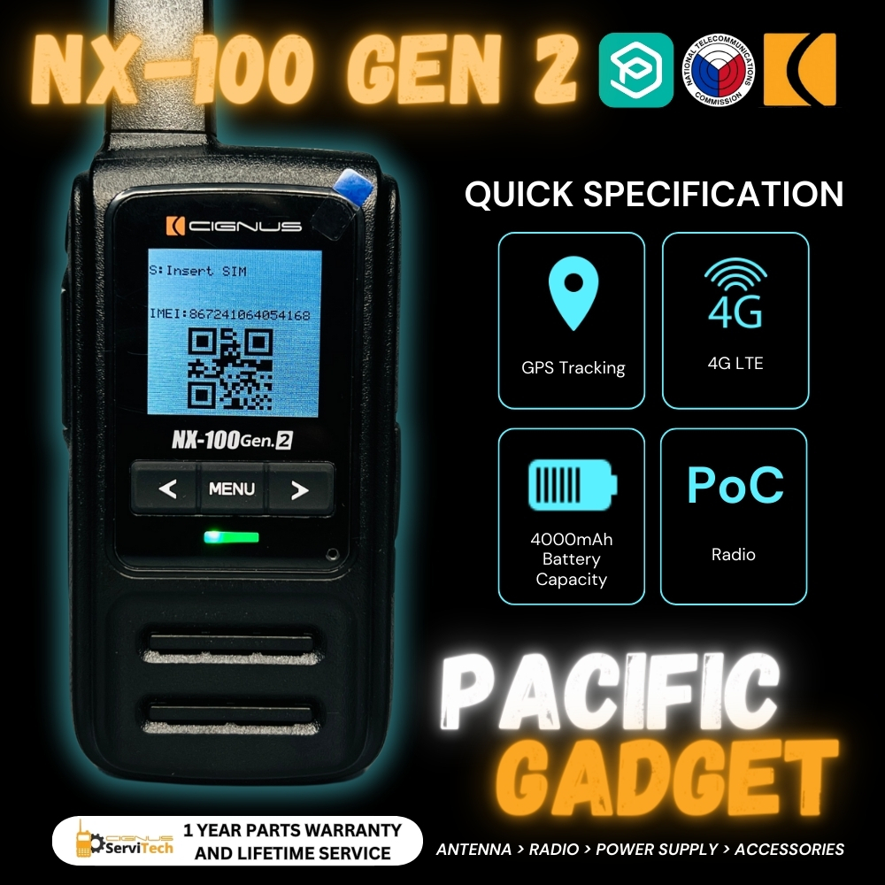Cignus NX100 Gen2 WITH GPS 4G POC two way radio walkie talkie 1PC ONLY | Shopee Philippines