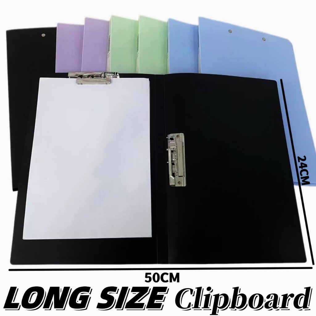 2PCS Long Clipboard Document Folder Organizer Double Clip Board File ...