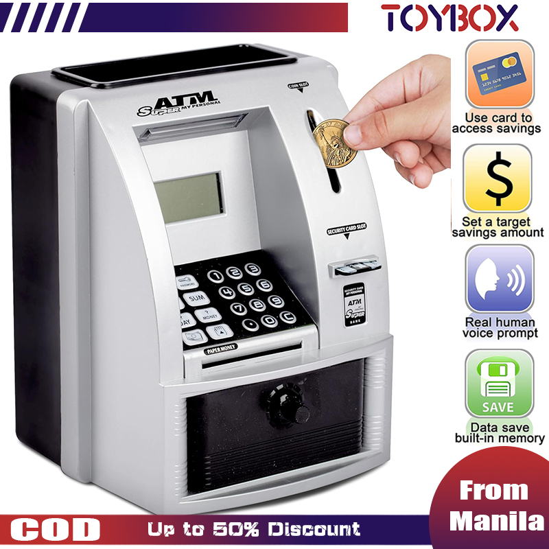 Coin bank savings machine bank cartoon character money atm children ...