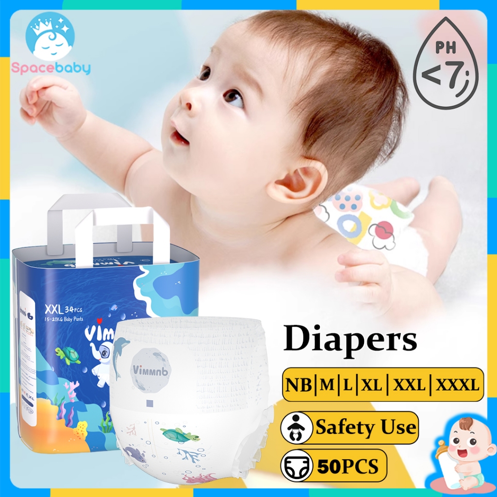 Pull-up Pants 50PCS Baby diapers All size diaper for baby Large Size ...