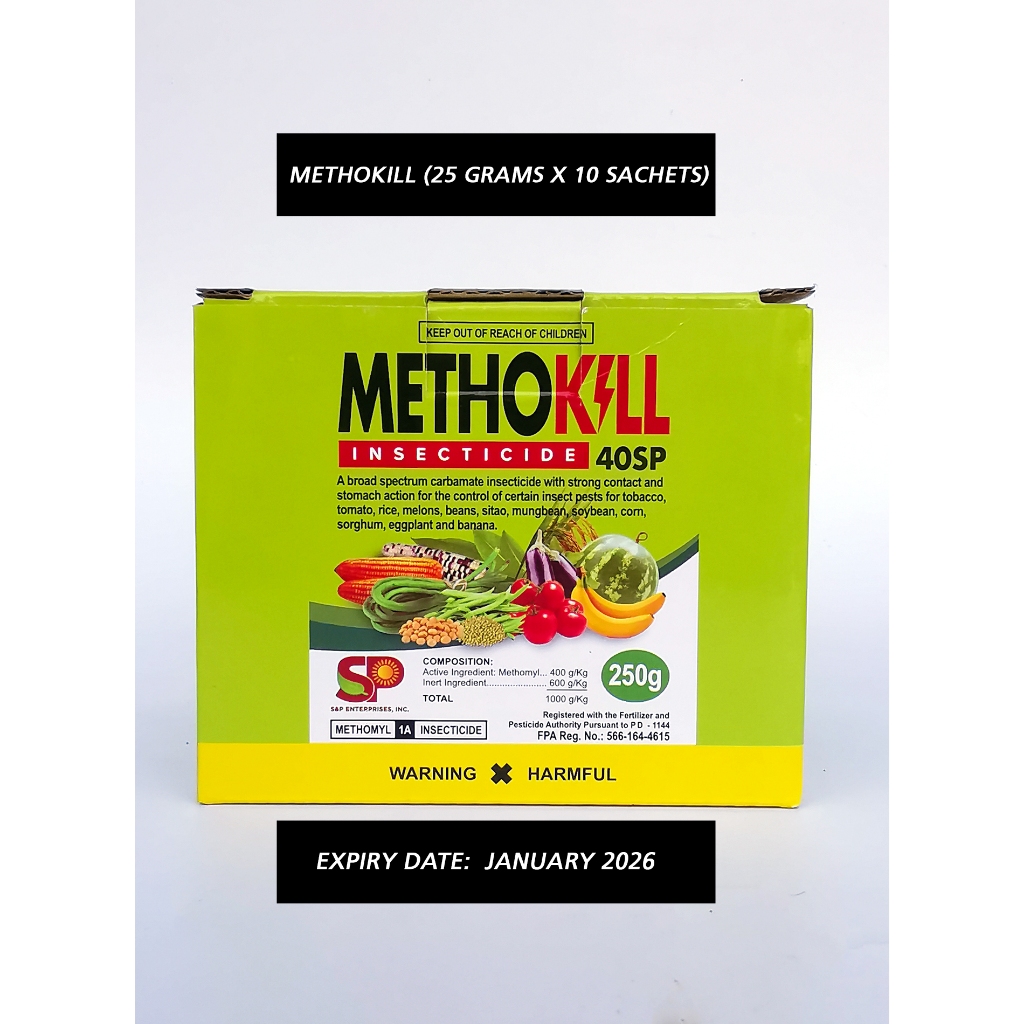Methokill 40 SP Methomyl Insecticide (25 grams x 10 packs) | Shopee ...