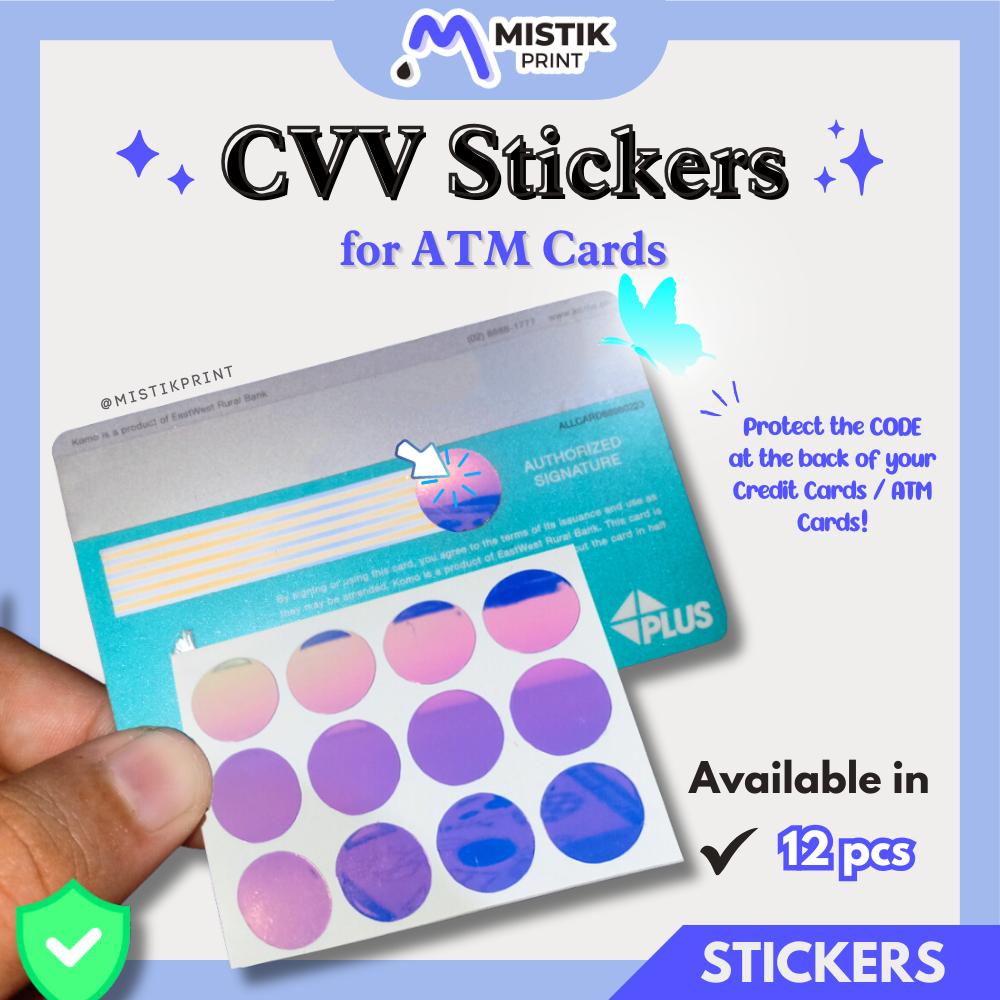 CVV Sticker Hologram Anti Theft Cover for ATM Debit or Credit Cards ...