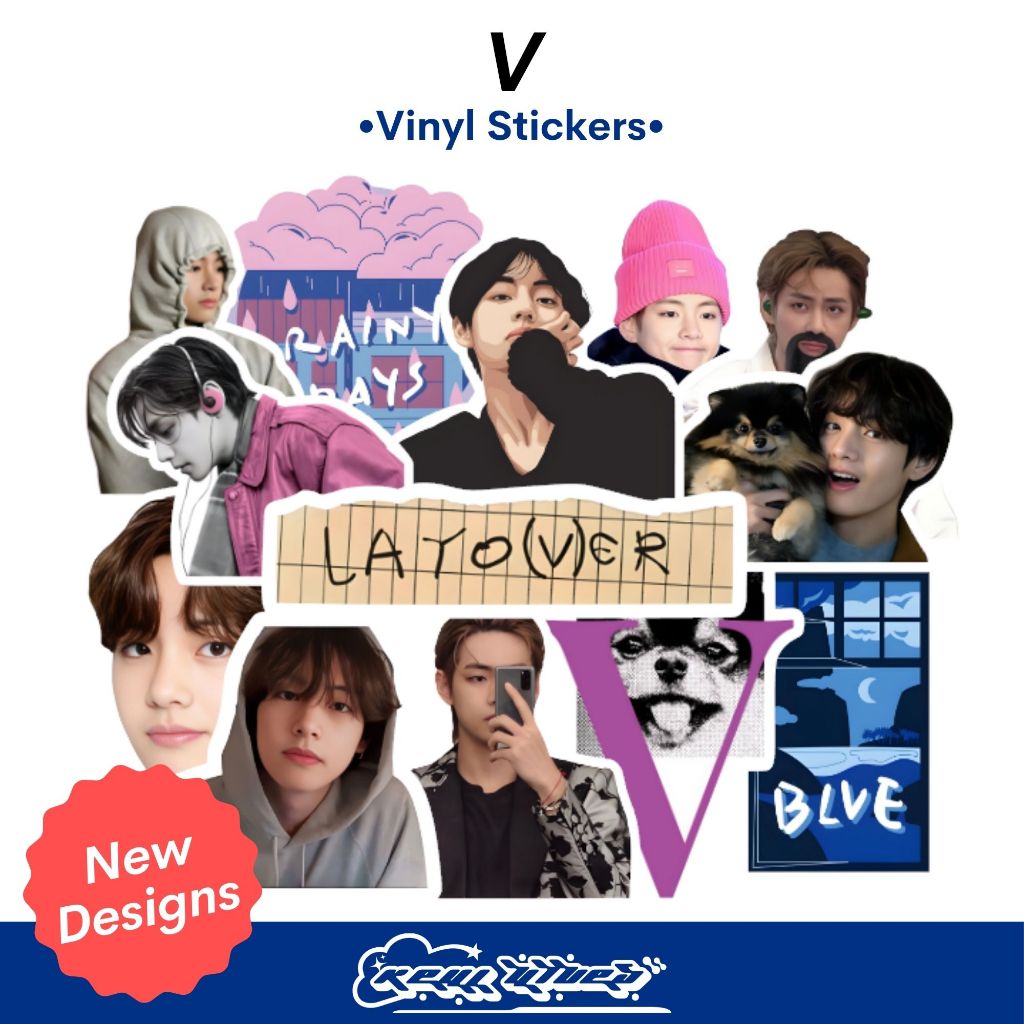 V Taehyung Sticker KPOP Vinyl Stickers WATERPROOF | Shopee Philippines