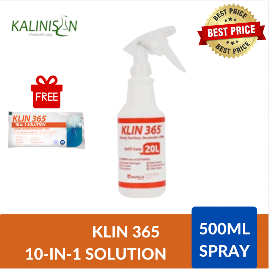 BEST PRICE Klin Klin 365 10 in 1 Solution Spray Bottle 500ML with free ...