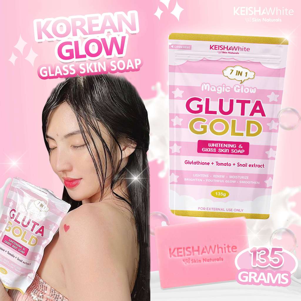 GLUTA GOLD GLASS SKIN SOAP BY KEISHA WHITE [ WHITENING I BRIGHTENING I ...