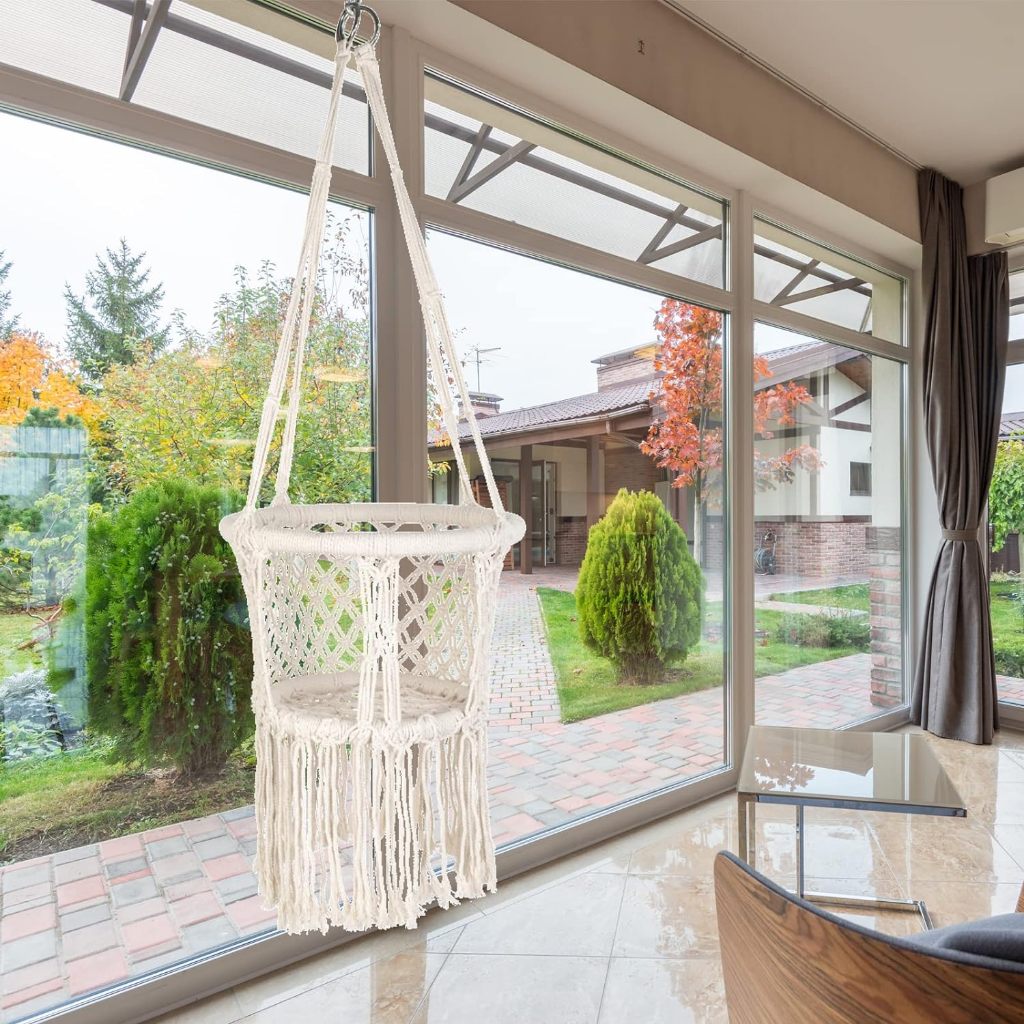 kids swing chair ONLY Macrame Baby Swing,Boho Hanging Swing Seat ...