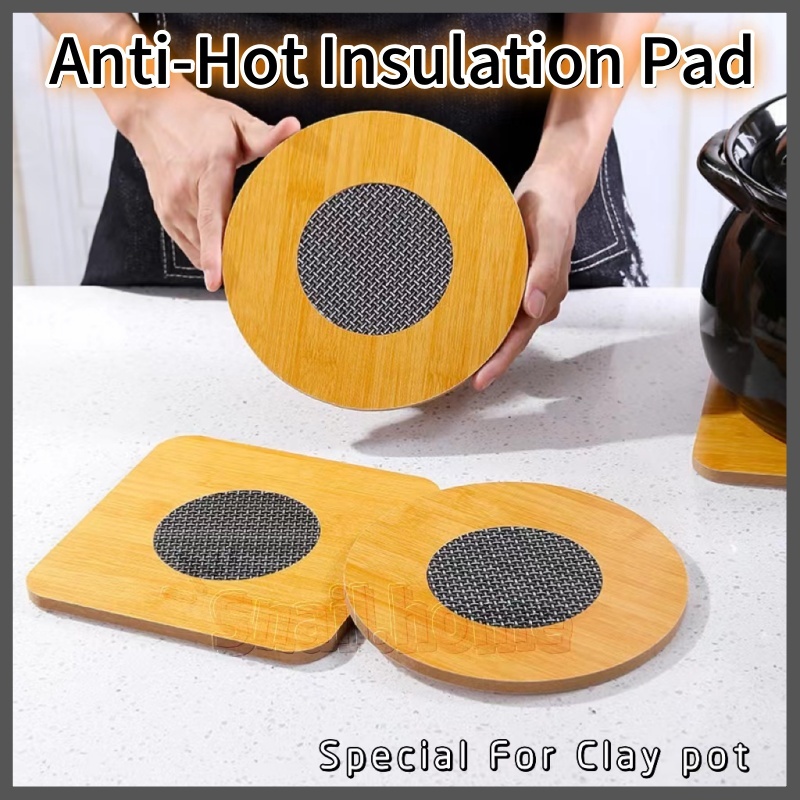 Multipurpose Wooden Heat Pad Table Mat Heat Insulation Pot Holder ...
