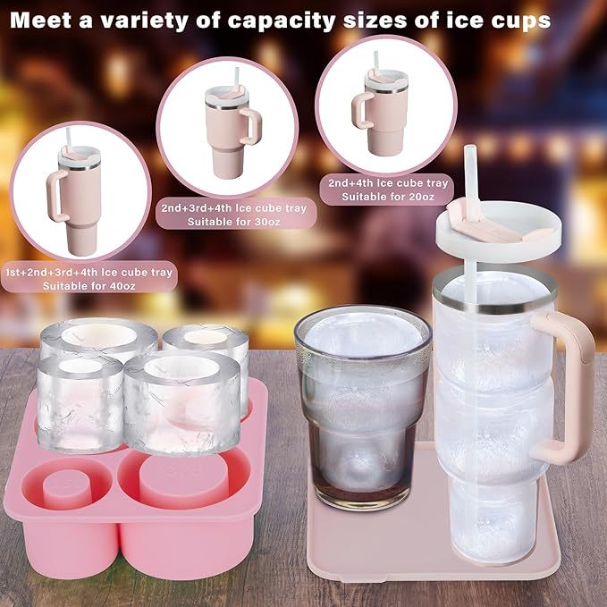 Stanley Cup Ice Mold Cube Tray Accessories Cup Maker Round Ice Shape ...