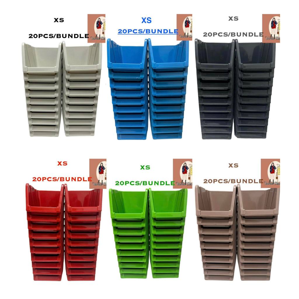 20PCS/BUNDLE - XS SIZE Stackable Bin Boxes Storage Organizer Tools Bins ...