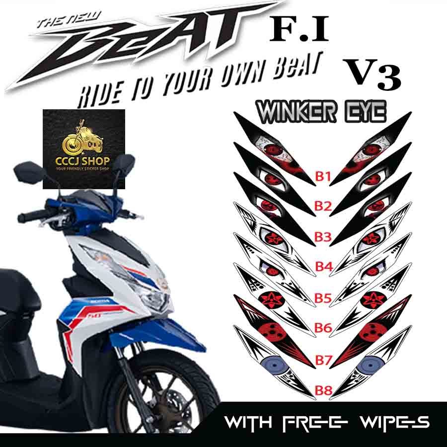 HONDA BEAT FI V3 WINKER EYE STICKER/ TRANSPARENT/ TRANSLUCENT VINYL ...