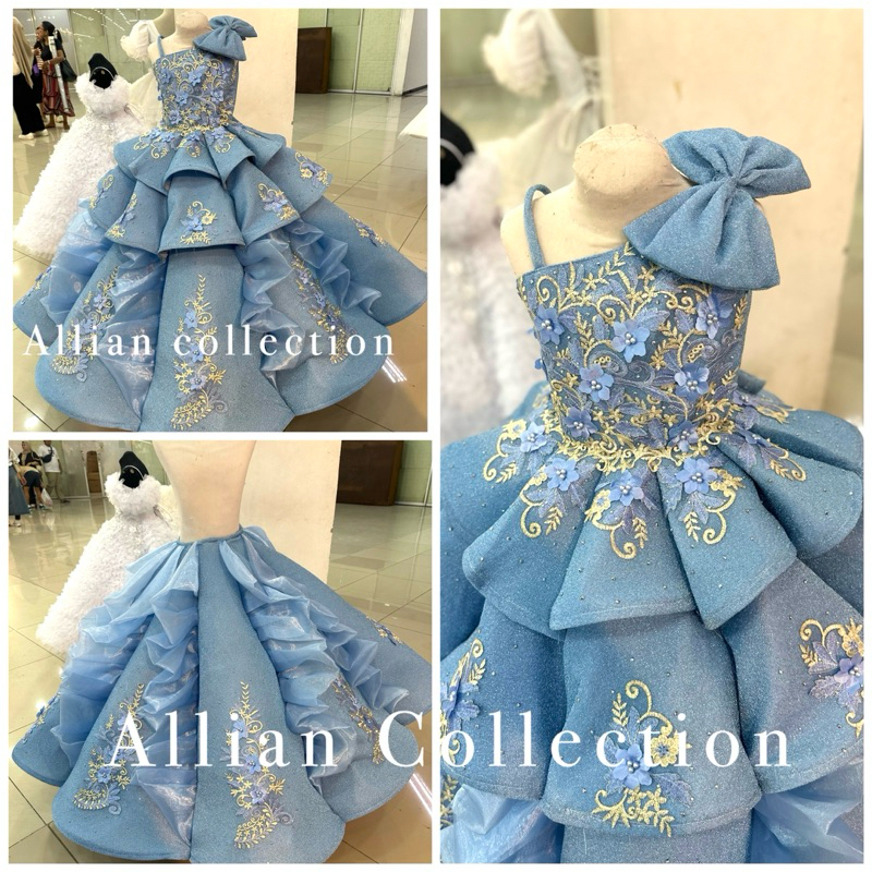 2in1 Umbrella Kids gown, perfect for birthday,pageant,sagala,photoshoot ...