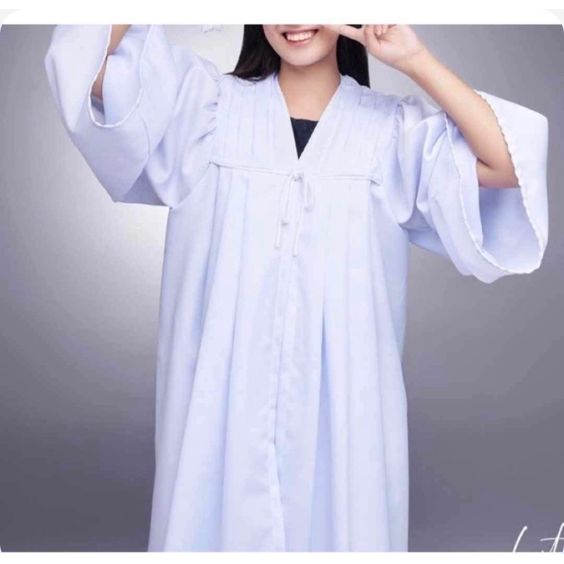 Toga white set cap for graduation kinder elementary junior senior high ...