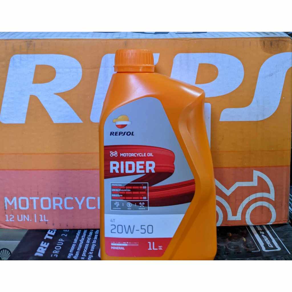 REPSOL RIDER 4T 20W-50 Motor oil 1Liter | Shopee Philippines