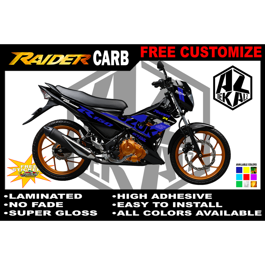 Raider R150 Carb Sticker Decals Blue | Shopee Philippines