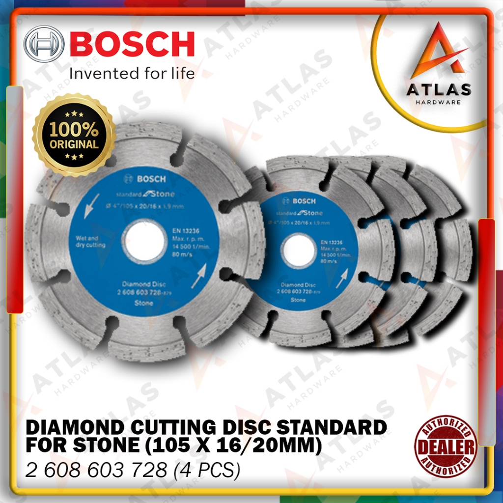Bosch 2608603728 Diamond Cutting Disc Standard For Stone (105 x 16/20mm ...