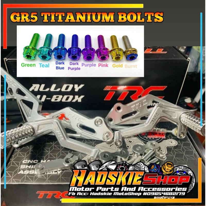 REAL TITANIUM GR5 RAIDER FI 150 TRC SINGLE SHIFTER BOLTS SET (17pcs ...