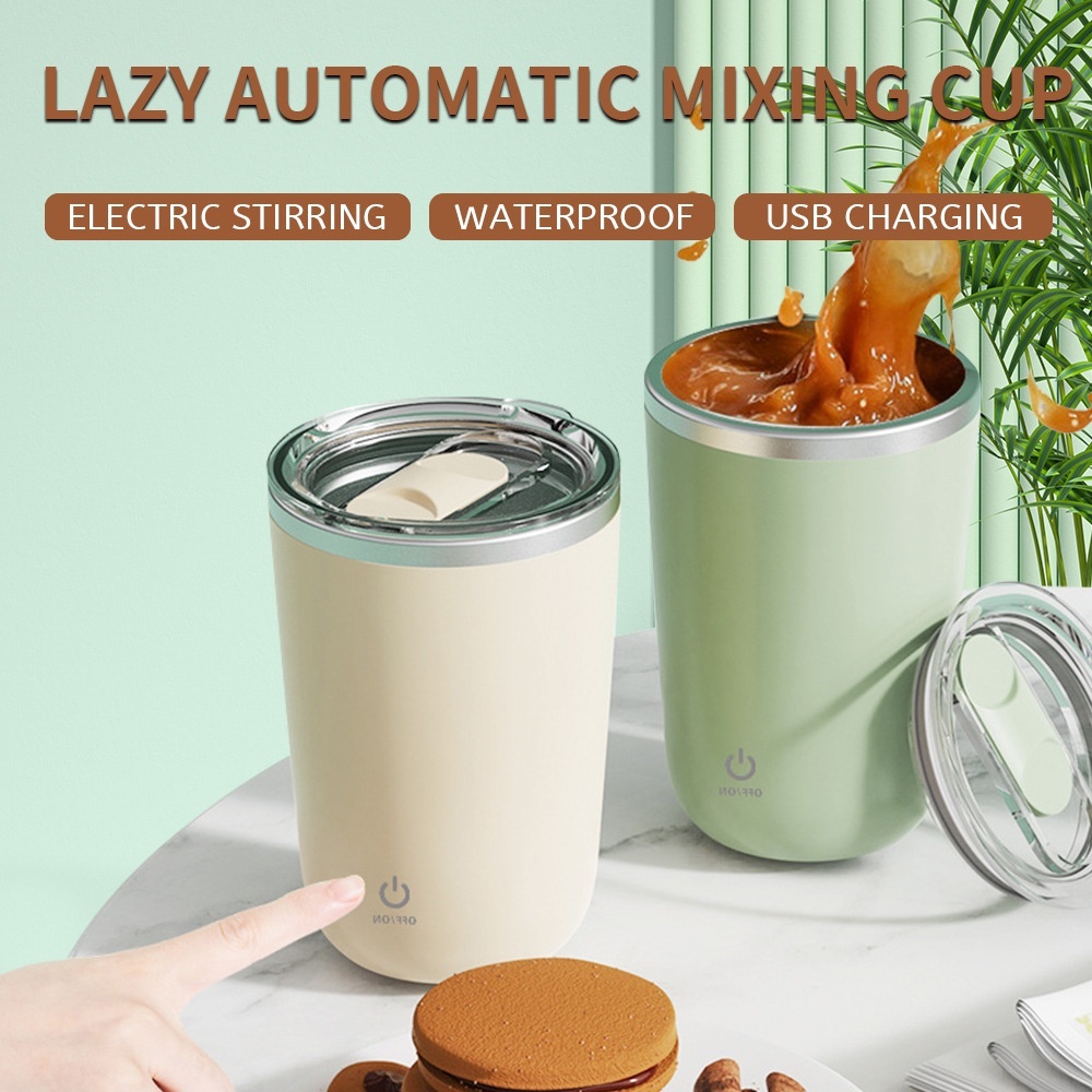 KST USB Rechargeable Automatic Stirring Cup Smart Mixing Mug Stainless ...