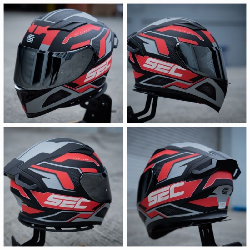 SEC CYCLONE RACE FULLFACE DUAL VISOR | Shopee Philippines