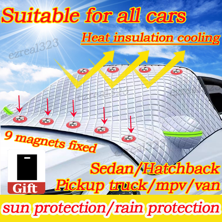 Car Sun Shade Windshield Three Layers Thick UV Protection Car Cover Car ...