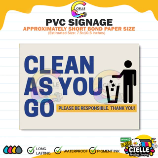 Shop clean as you go signage for Sale on Shopee Philippines
