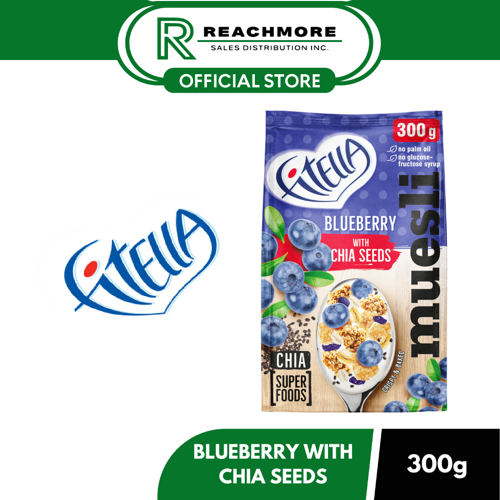 Fitella Blueberry Muesli with Chia Seeds 300g | Shopee Philippines