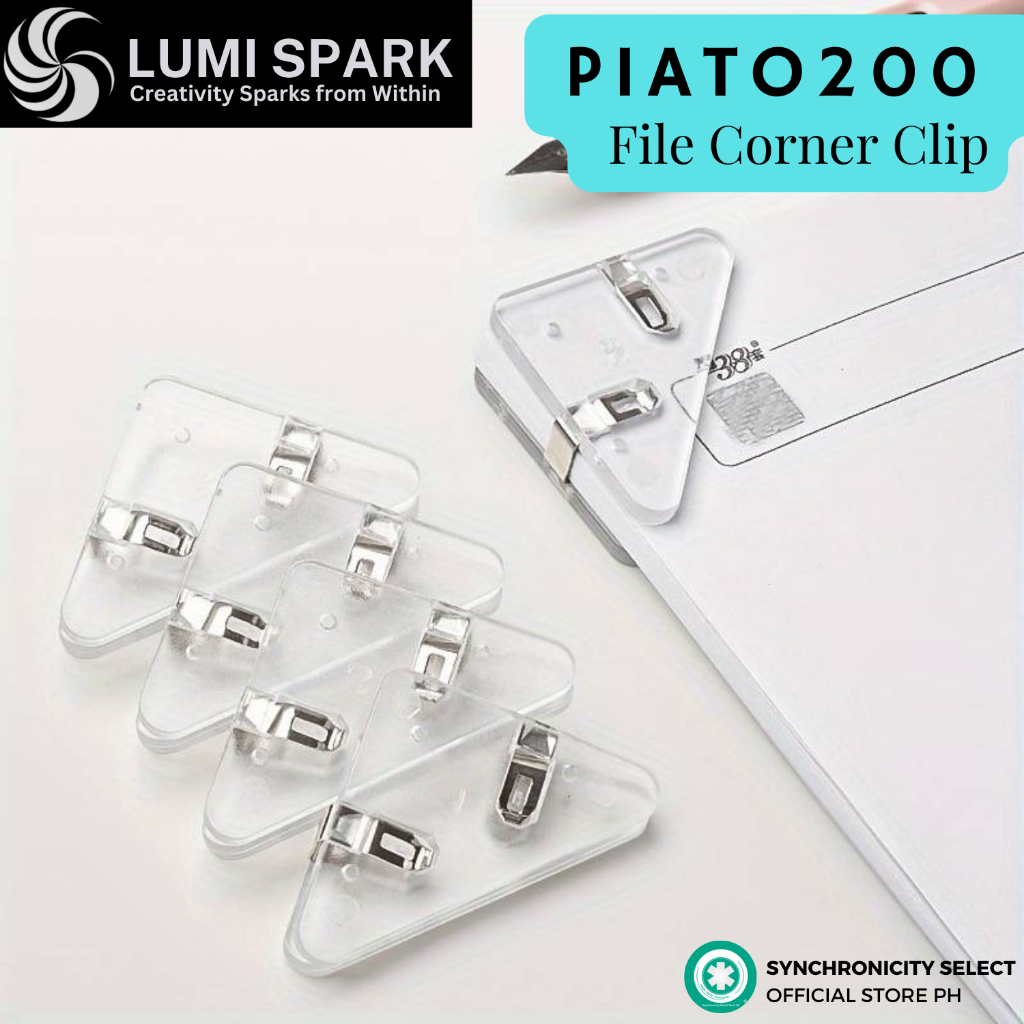 PIATO200 | Japanese Triangle File Corner Clip | Enhanced Paper Clip ...